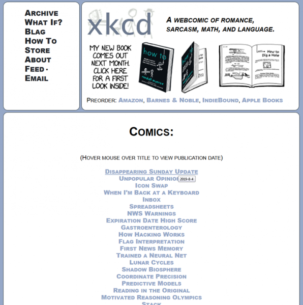 File:Archive with Disappearing Sunday Update and date.png - explain xkcd